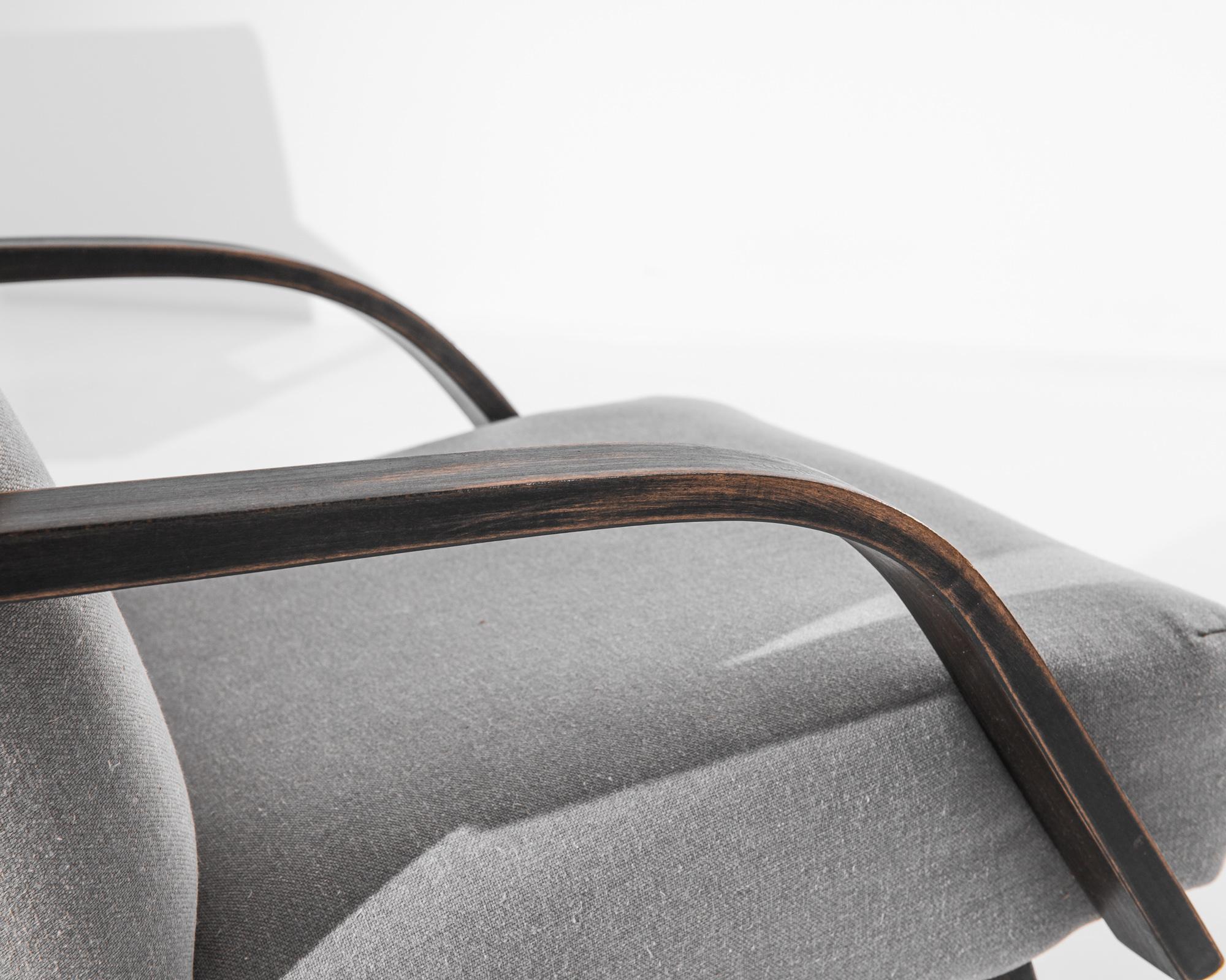 1960s Czech Upholstered Armchairs, a Pair For Sale at 1stDibs