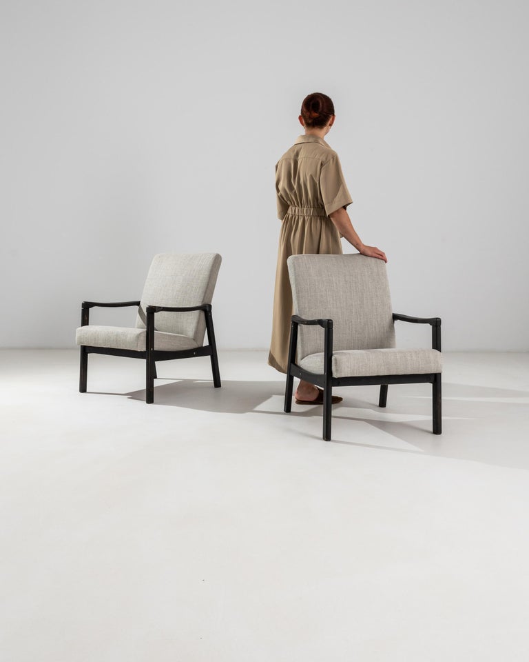 1960s Czech Wooden Armchairs, A Pair For Sale at 1stDibs