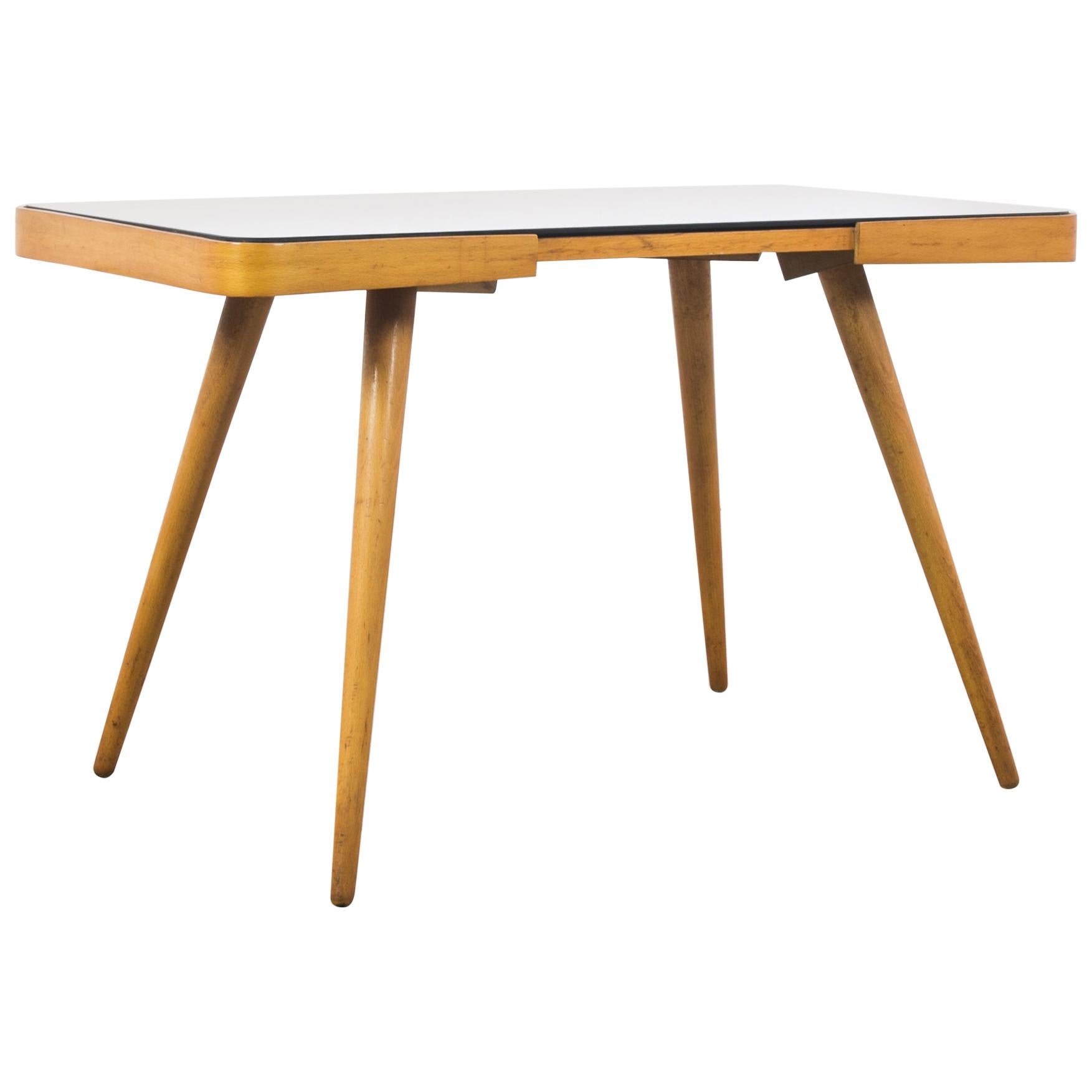 1960s Design Style Wooden and Glass Coffee Table For Sale at 1stDibs