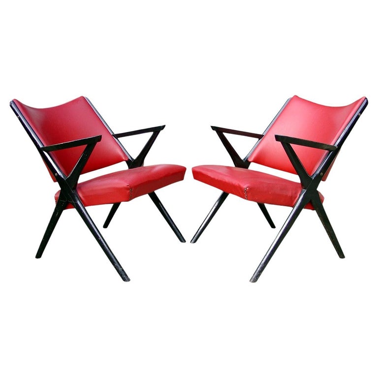 1960s Dal Vera Design Italy Arm Chairs- Set of 2 For Sale at 1stDibs