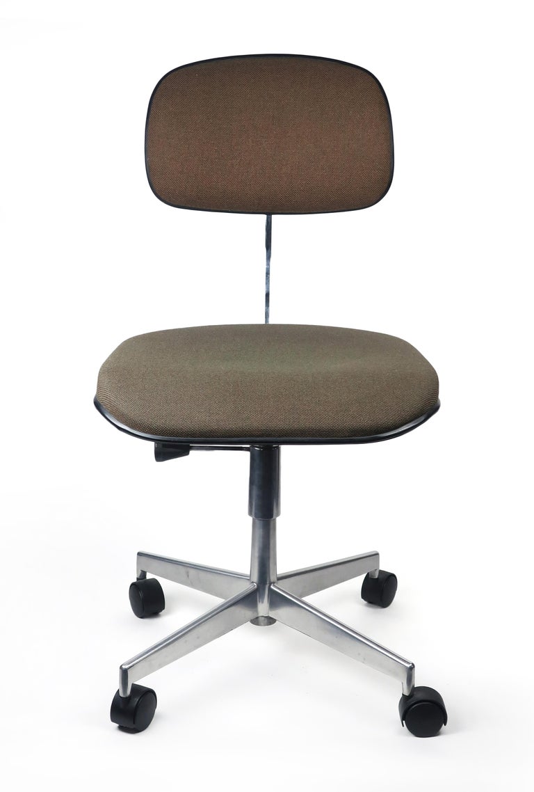 1960s Danish Brown Tweed Office Chair by Labofa at 1stDibs