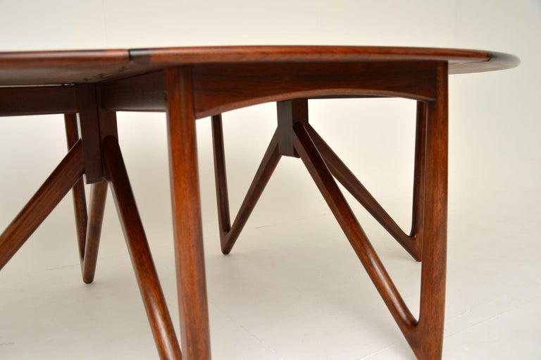 1960's Danish Gate Leg Dining Table by Niels Koefoed For Sale at 1stDibs