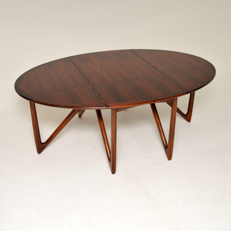 1960's Danish Gate Leg Dining Table by Niels Koefoed For Sale at 1stDibs