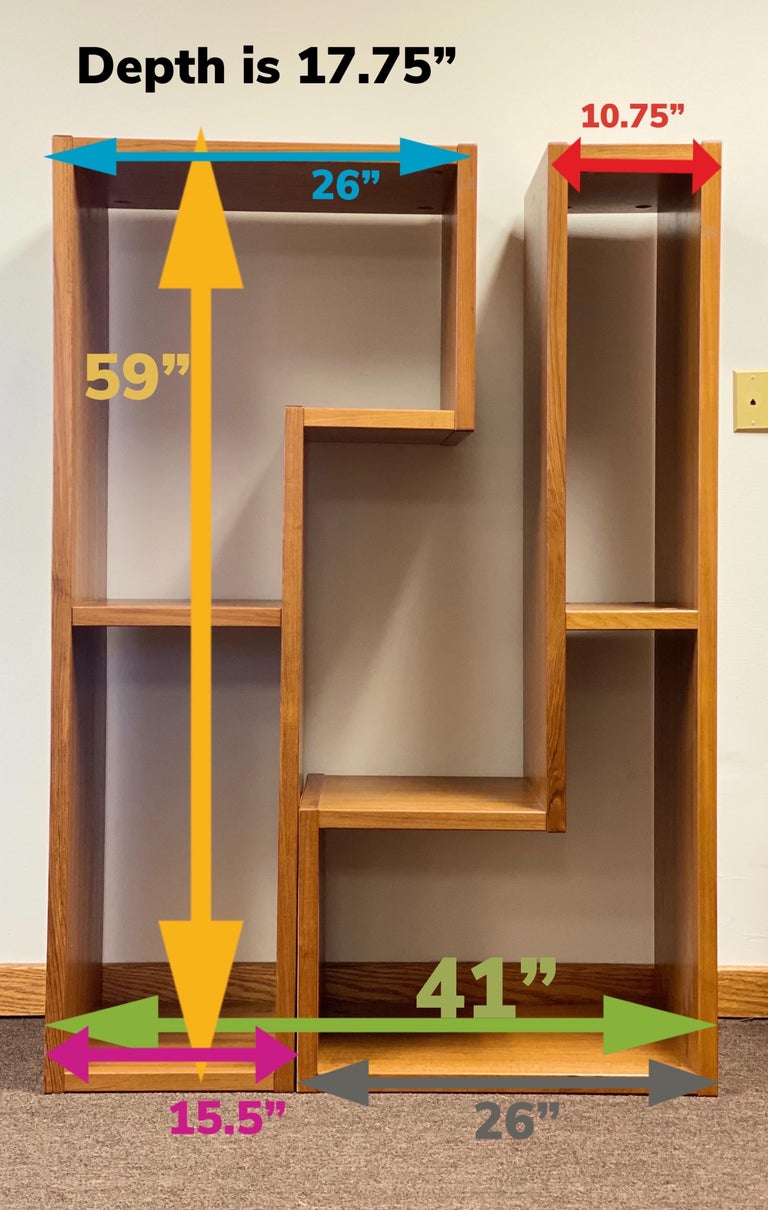 1960s Danish Modern Expandable Teak Bookcase, 2 Pieces For Sale at 1stDibs