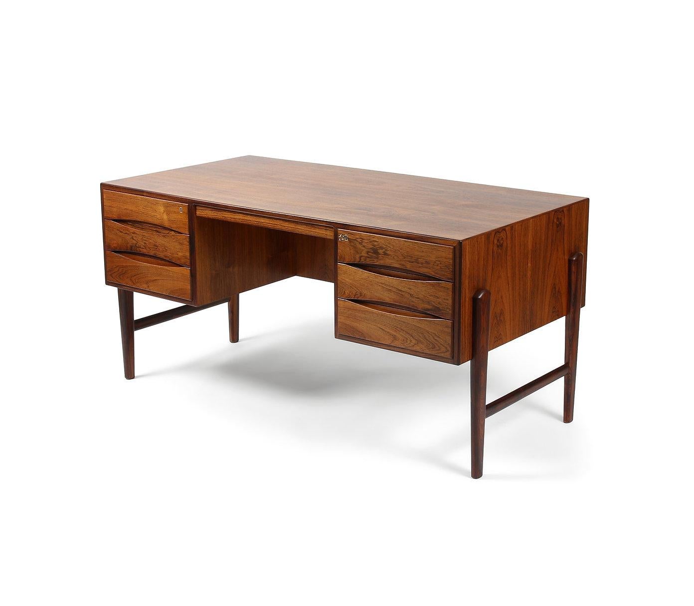 1960s Danish Rosewood Executive Desk by Christian Moller For Sale at ...