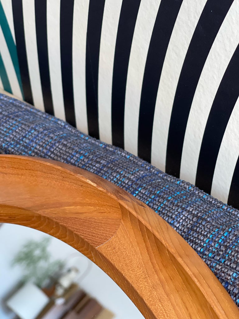 1960s Danish Round Teak Mirror by Pedersen and Hansen For Sale at 1stDibs