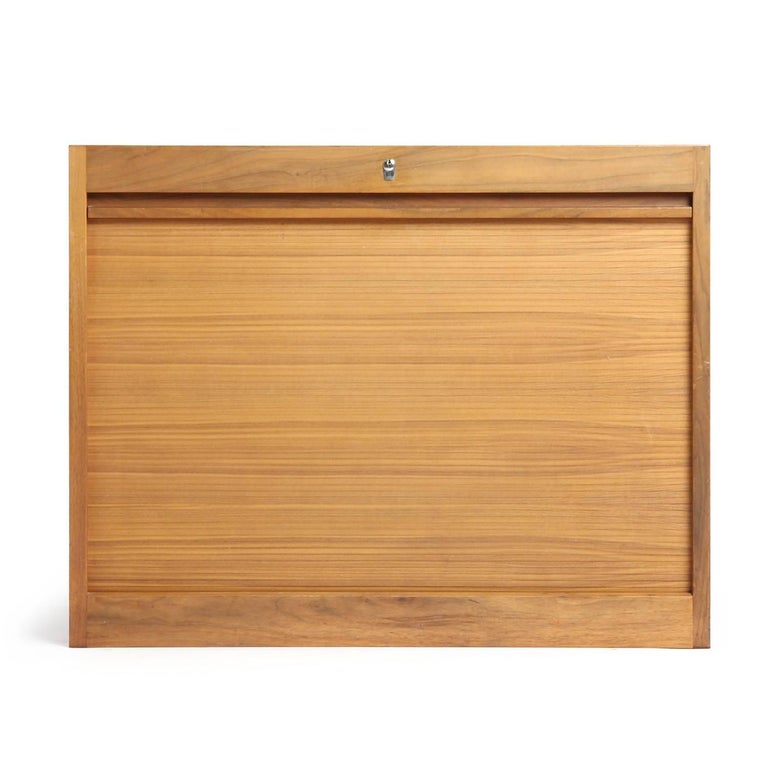 1960s Danish Tambour Door Storage Unit by Hans J. Wegner for Johannes ...
