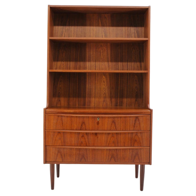 1960s Danish Teak Highboard or Bookcase For Sale at 1stDibs