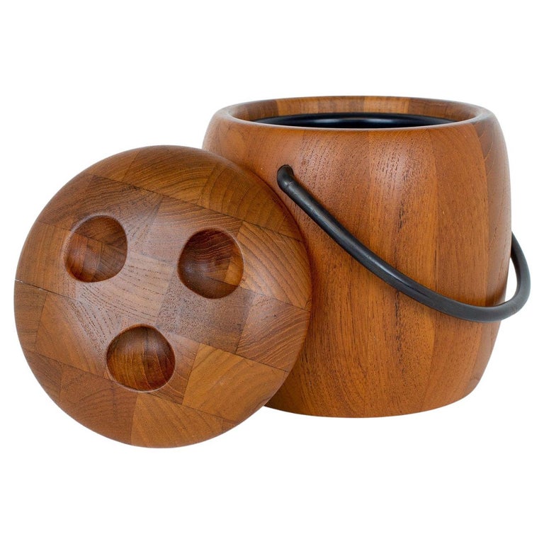 1960s Danish Teak Ice Bucket by Digsmed For Sale at 1stDibs