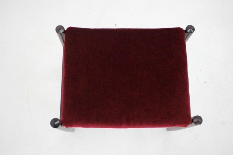 1960s Danish Teak Stool in Fabric For Sale at 1stDibs