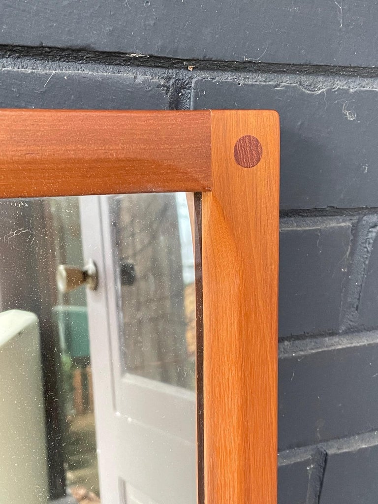 1960s Danish Teak Wall Mirror Aksel Kjersgaard Odder Denmark Vintage ...