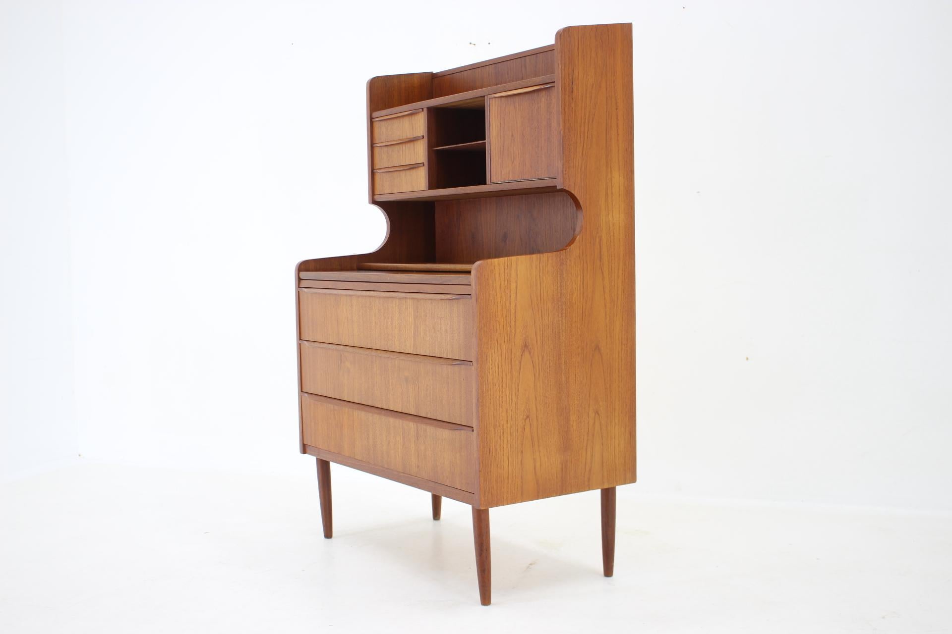 1960s Danish Teak Writing Cabinet For Sale at 1stDibs