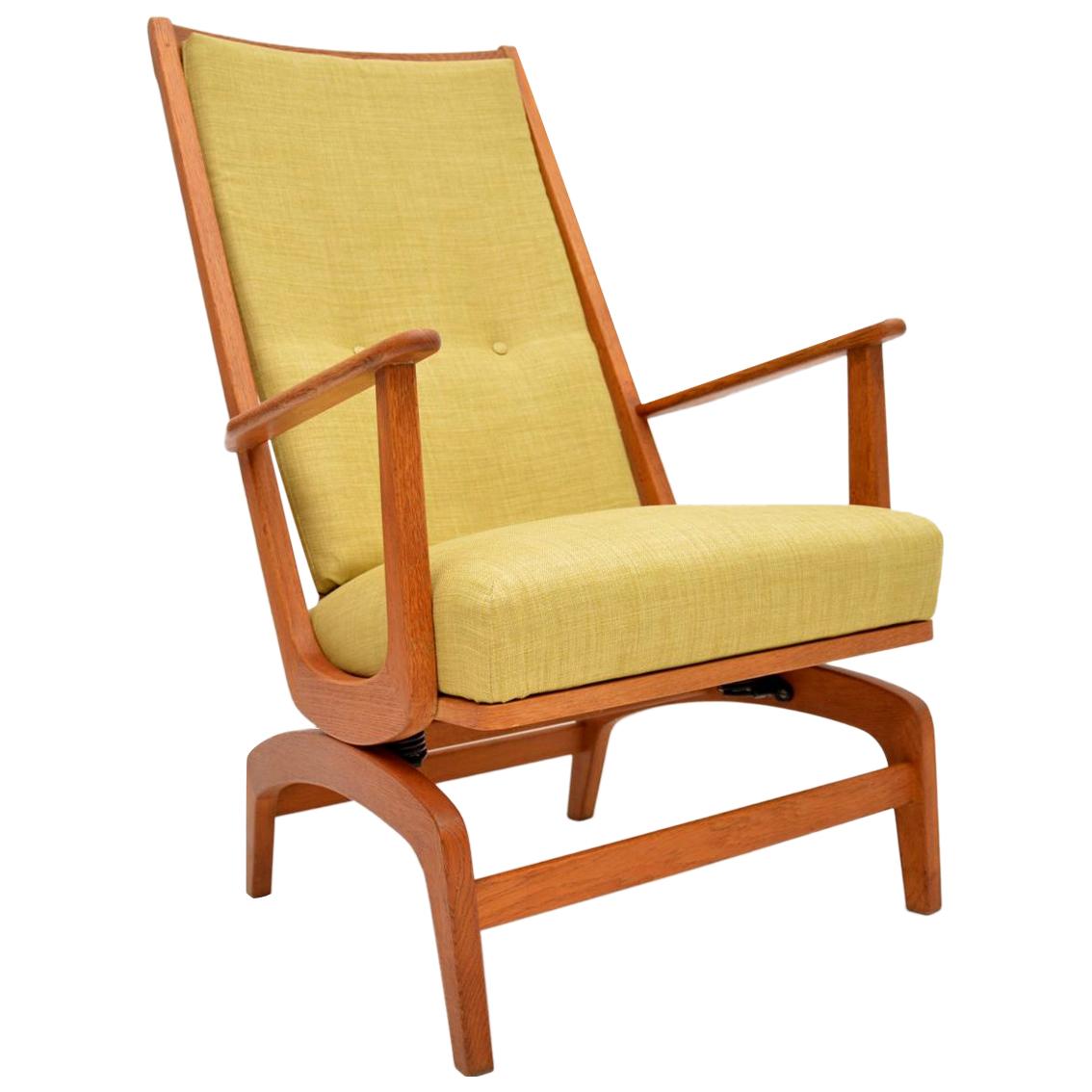 1960s Danish Vintage Oak Rocking Chair at 1stDibs | 1960s rocking chair