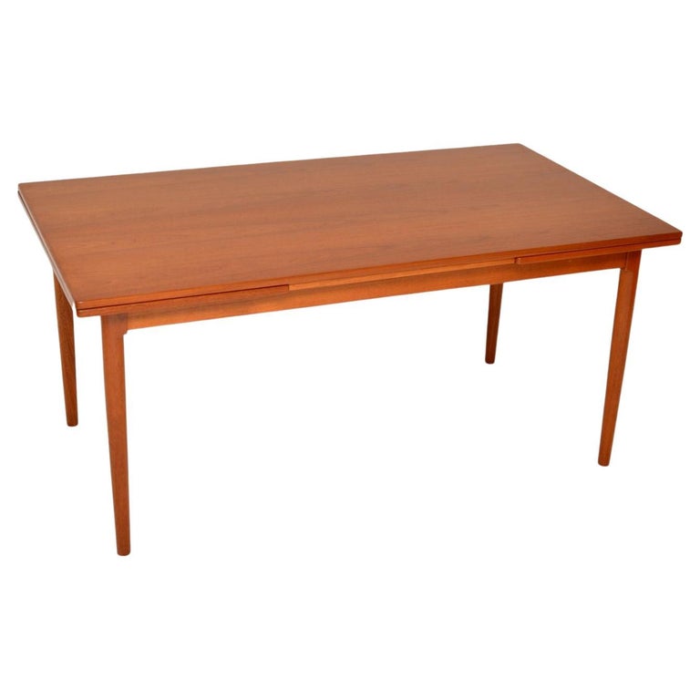 1960's Danish Vintage Teak Dining Table by Bernhard Pedersen at 1stDibs