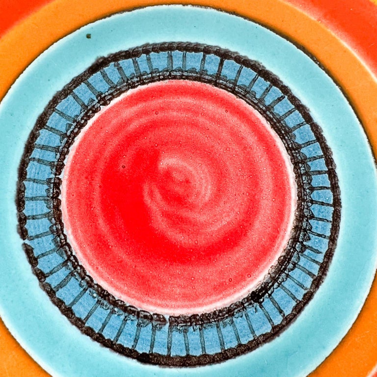 1960s DeSimone Pottery of Italy Vibrant Ceramic Art Plate Hand Painted ...