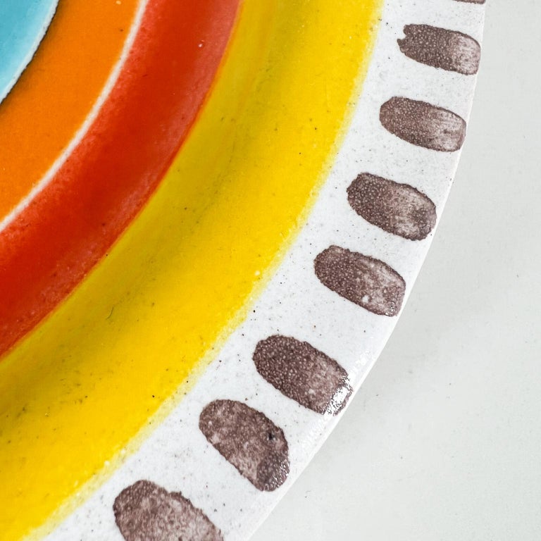 1960s DeSimone Pottery of Italy Vibrant Ceramic Art Plate Hand Painted ...