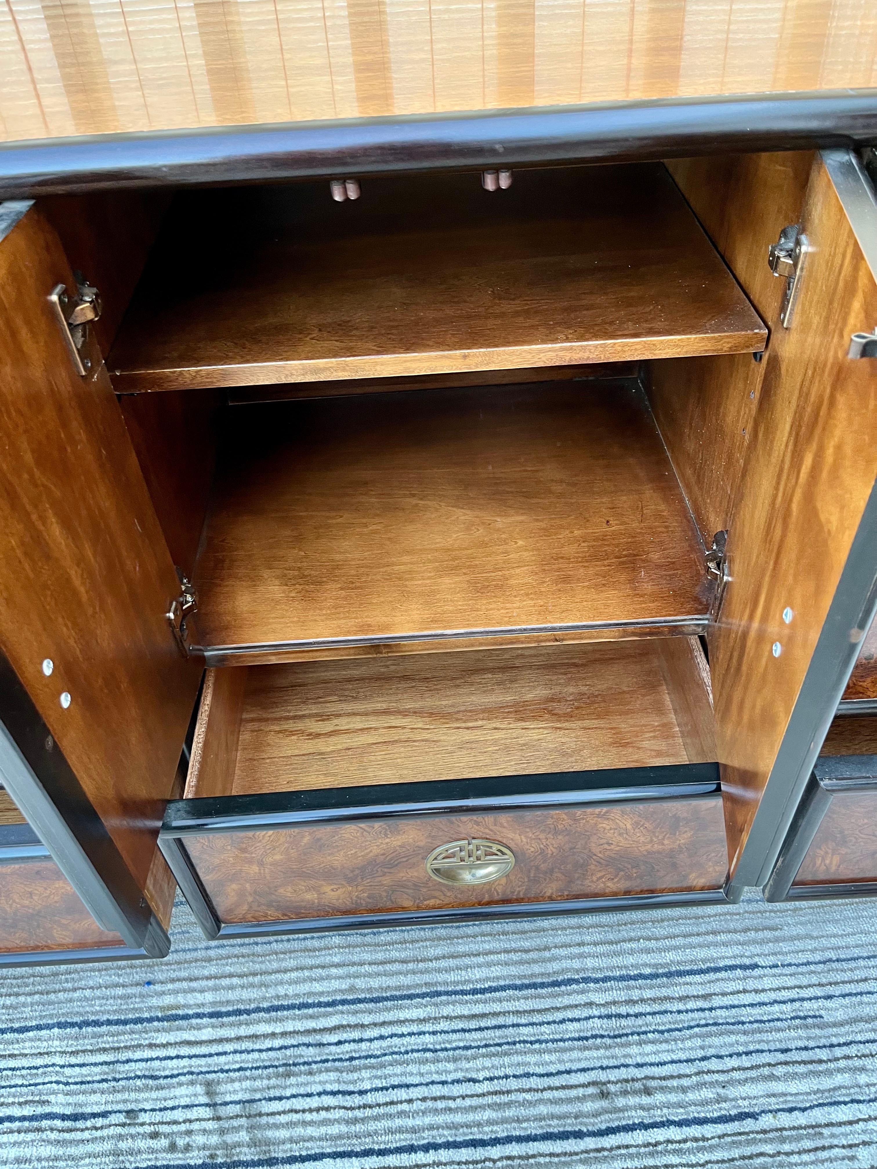 1960s, Dixie Furniture Chinoiserie Mandarin Style Triple Chest Of ...
