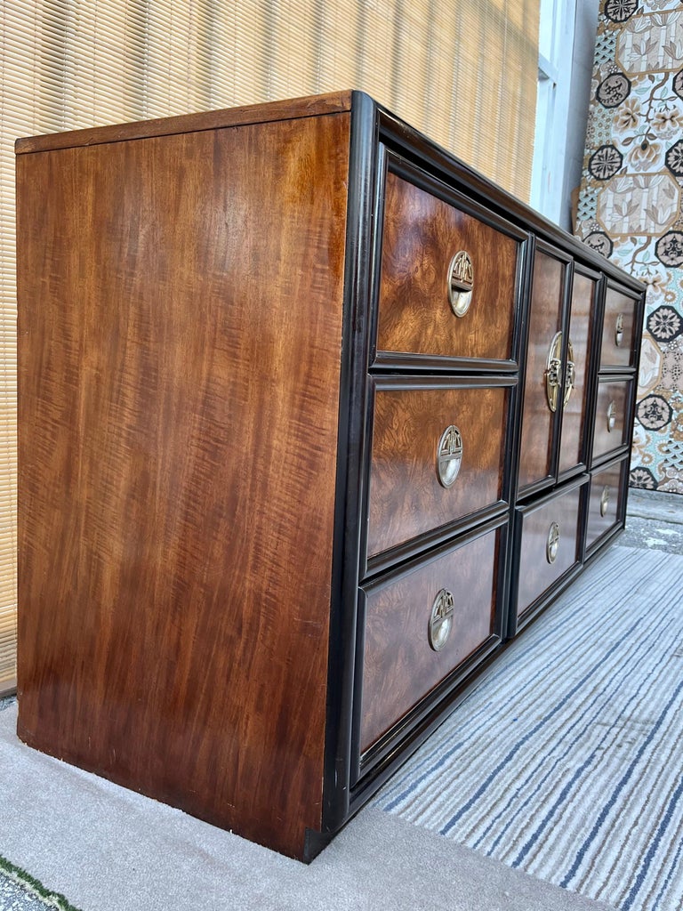 1960s, Dixie Furniture Chinoiserie Mandarin Style Triple Dresser For ...