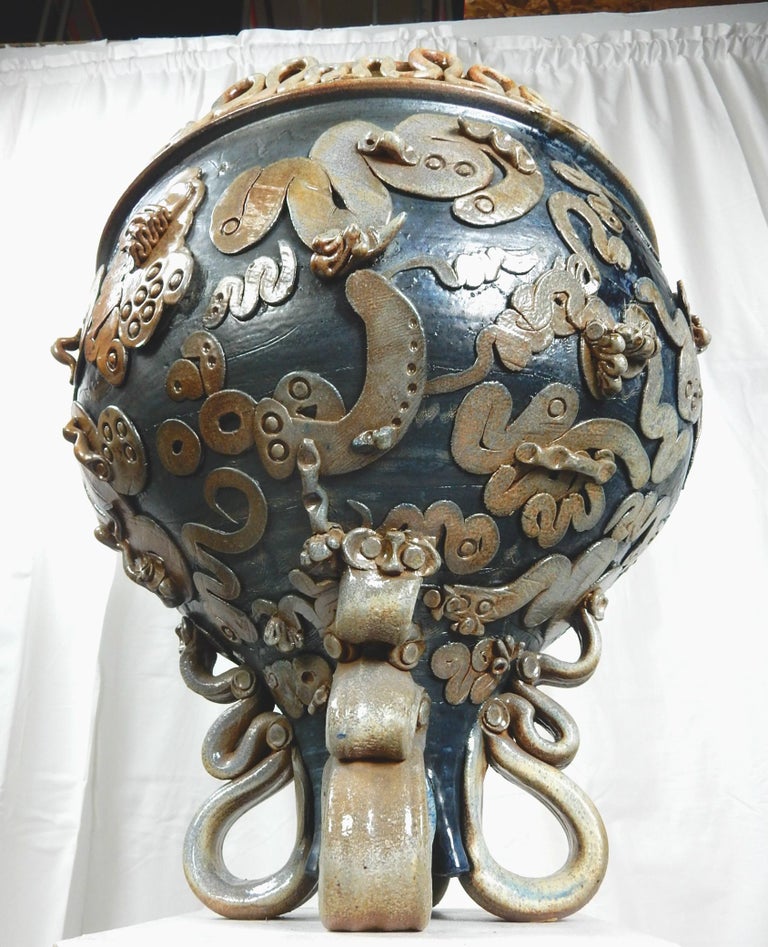 1960s Don Reitz Art Pottery Sculpture Vessel For Sale at 1stDibs