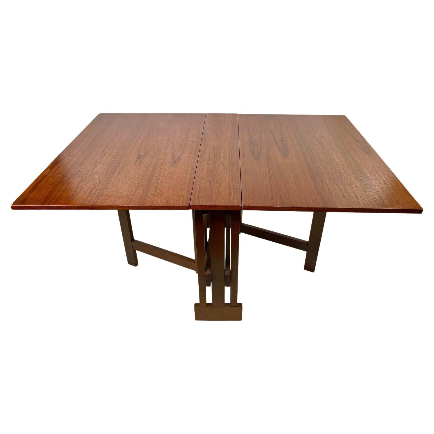 Teak Copenhagen Elevator Drop-Leaf Convertible Coffee to Dining Table ...