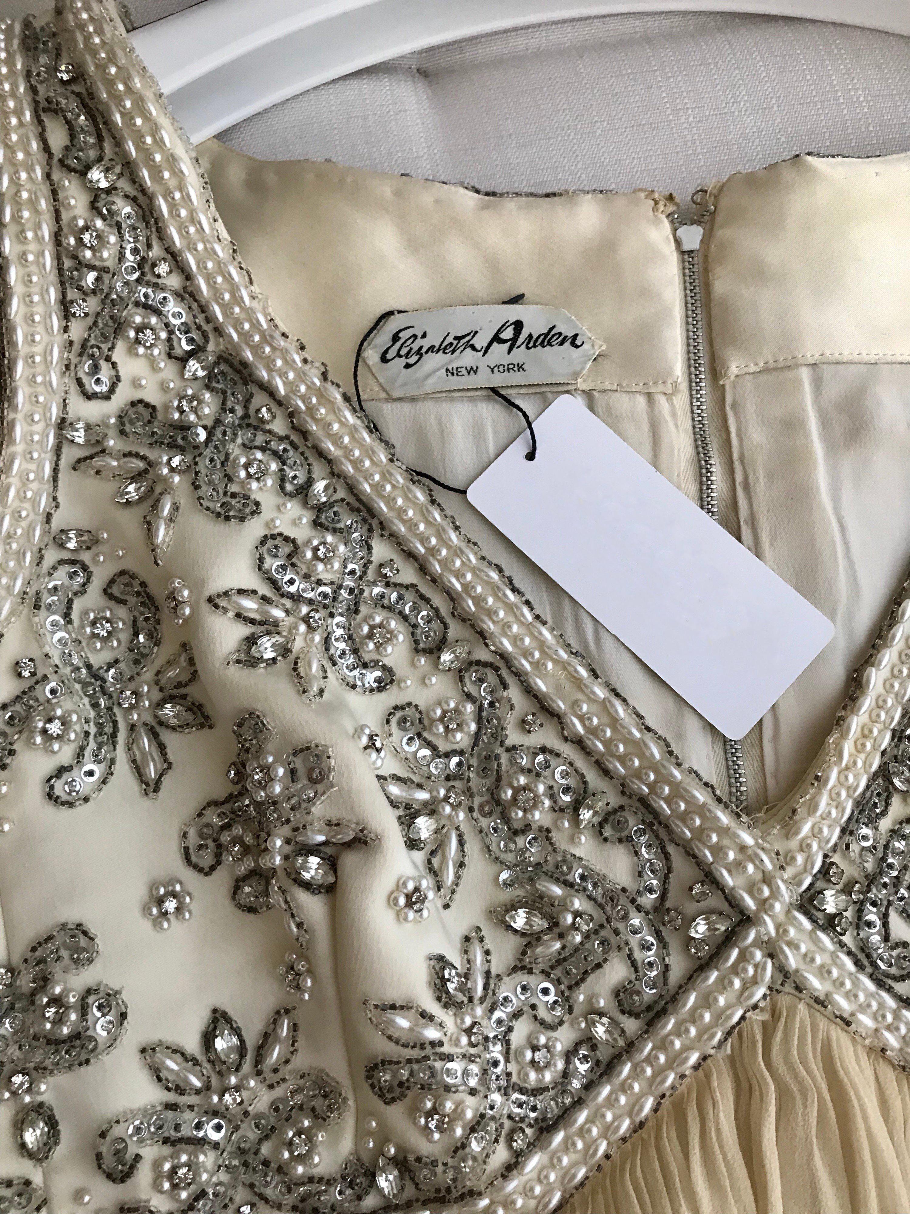 1960s Elizabeth Arden Creme Silk Sleeveless Gown At 1stDibs Elizabeth 1960s Elizabeth Arden Creme Silk Sleeveless Gown At 1stDibs Elizabeth