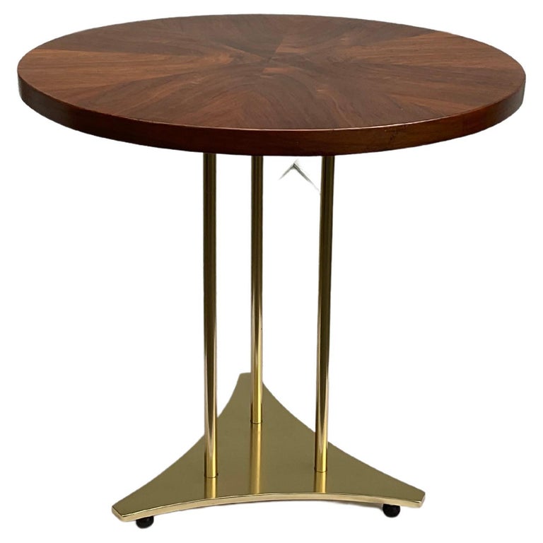 1960s Erwin Lambeth Walnut Tri-leg Table For Sale at 1stDibs