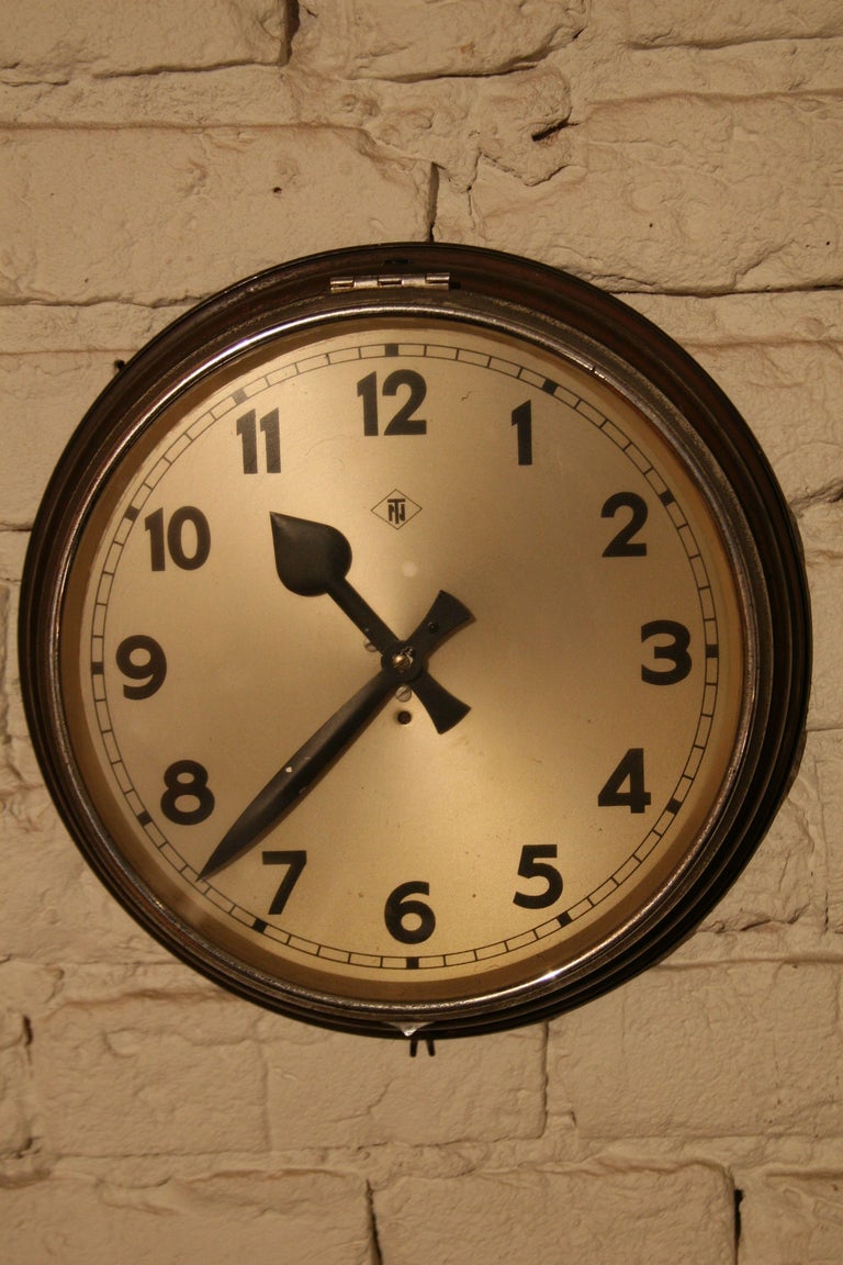 1960s Factory Clock TN Tele Norma Germany at 1stDibs