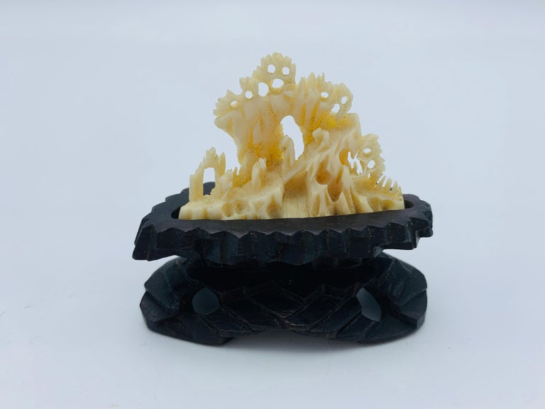 1960s Faux Ivory Ornate Scenery Sculptures, Set of 9 For Sale at 1stDibs