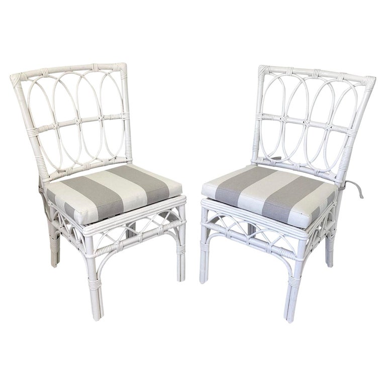 1960s Ficks Reed Side Chairs with New Sunbrella Cushions, a Pair For ...