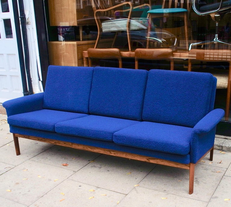 1960s Finn Juhl Hardwood Framed 'Jupiter' Sofa For Sale at 1stDibs