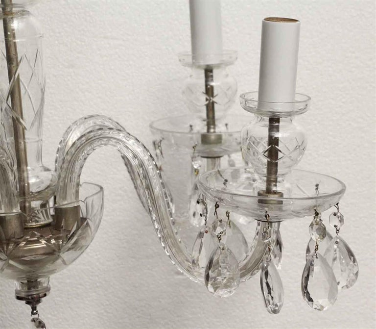 1960s Five-Light Crystal Chandelier For Sale at 1stDibs