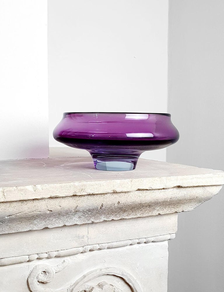 1960s Flavio Poli Purple Bowl For Sale at 1stDibs