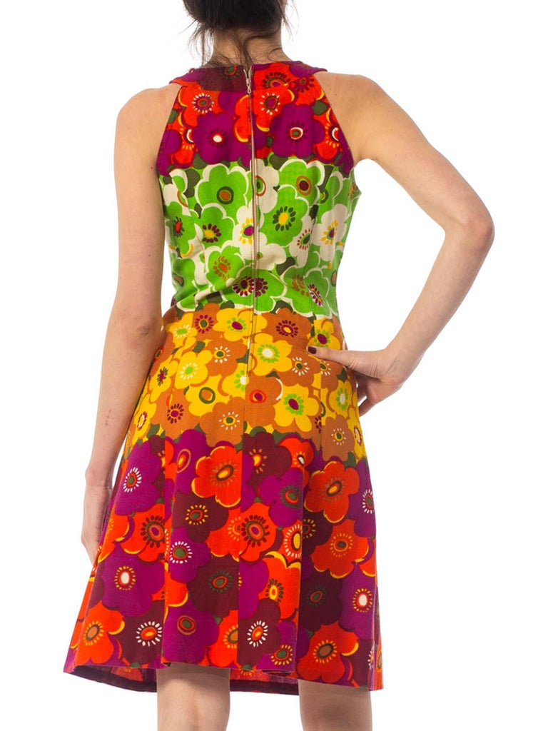 1960S Floral Cotton Mod Dress For Sale at 1stDibs