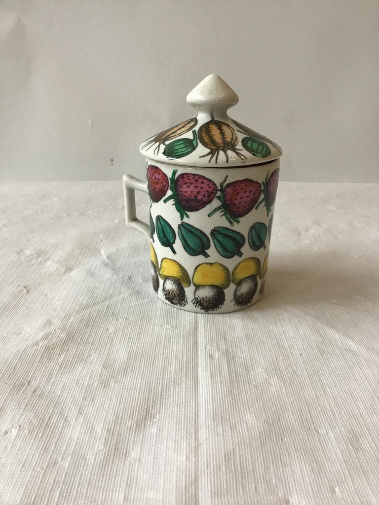 1960s Fornasetti Giostra Di Frutta Mug with Lid at 1stDibs