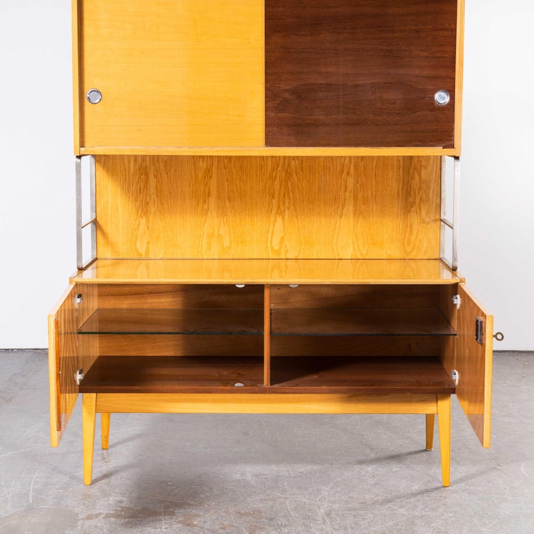 1960's Four Door Birch Cabinet, Nabytek Czech For Sale at 1stDibs