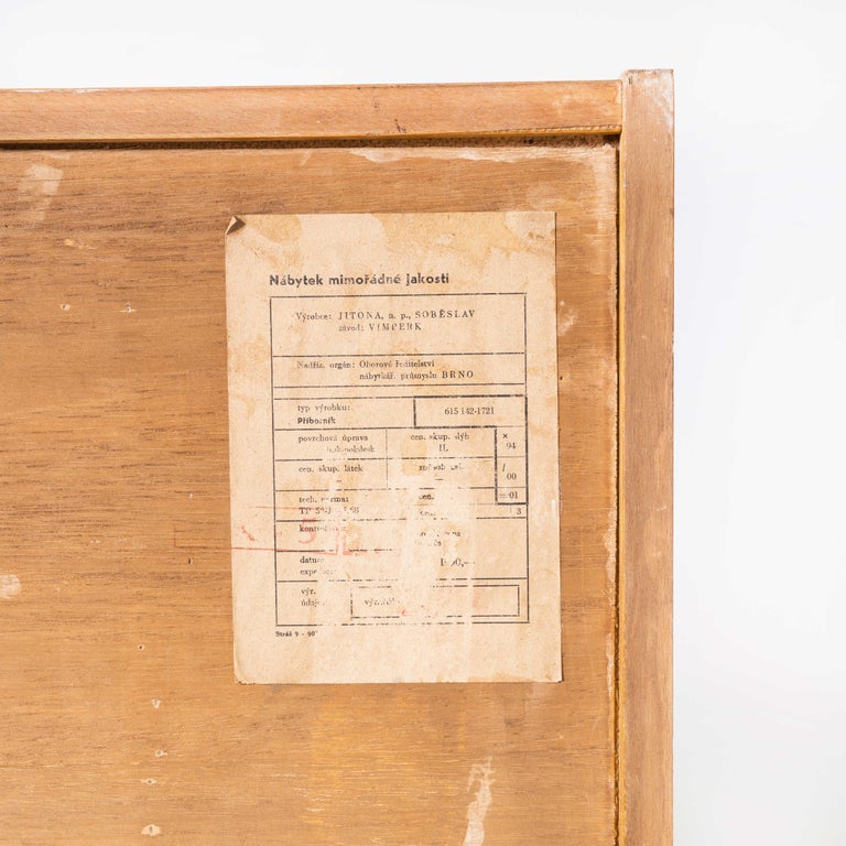 1960's Four Door Birch Cabinet, Nabytek Czech For Sale at 1stDibs