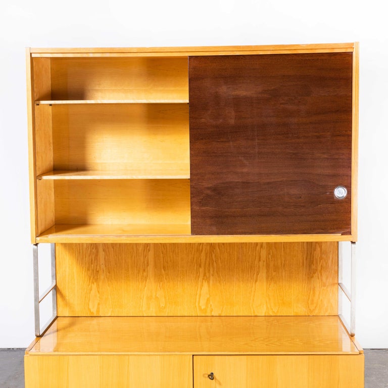1960's Four Door Birch Cabinet, Nabytek Czech For Sale at 1stDibs