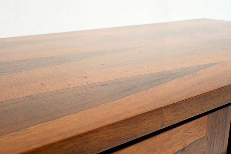 1960s Four Door Sledge Base Pau Ferro Highboard Cabinet at 1stDibs