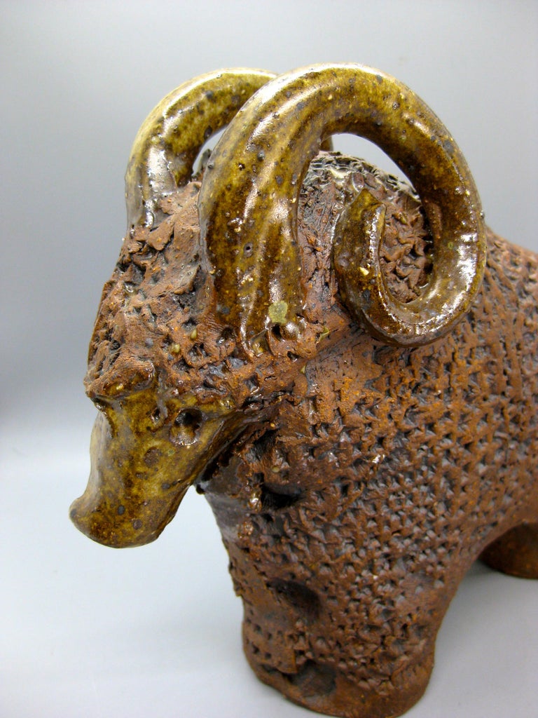 1960's Frank Matranga California Design Modernist Studio Pottery Ram ...