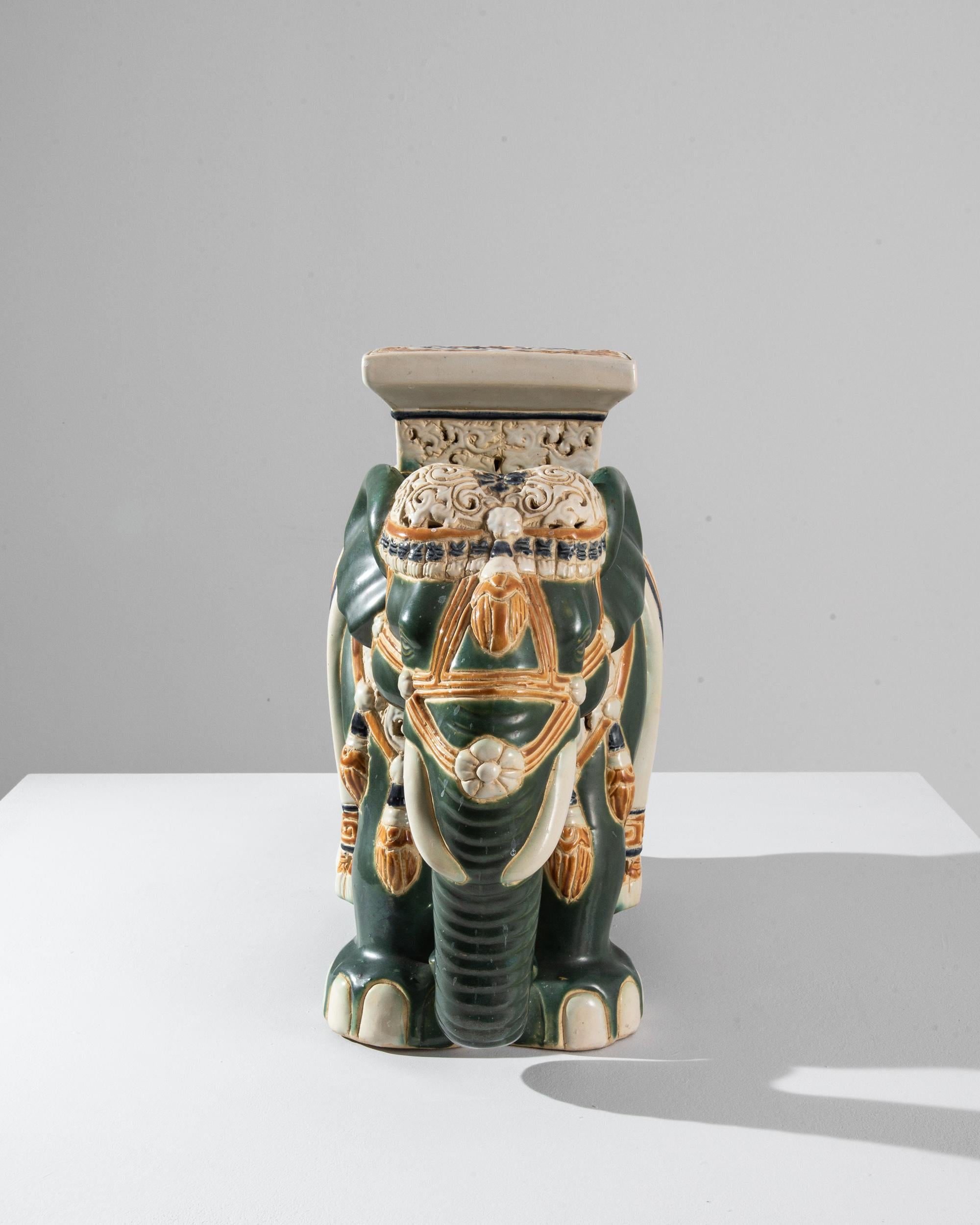 1960s French Ceramic Elephant For Sale at 1stDibs