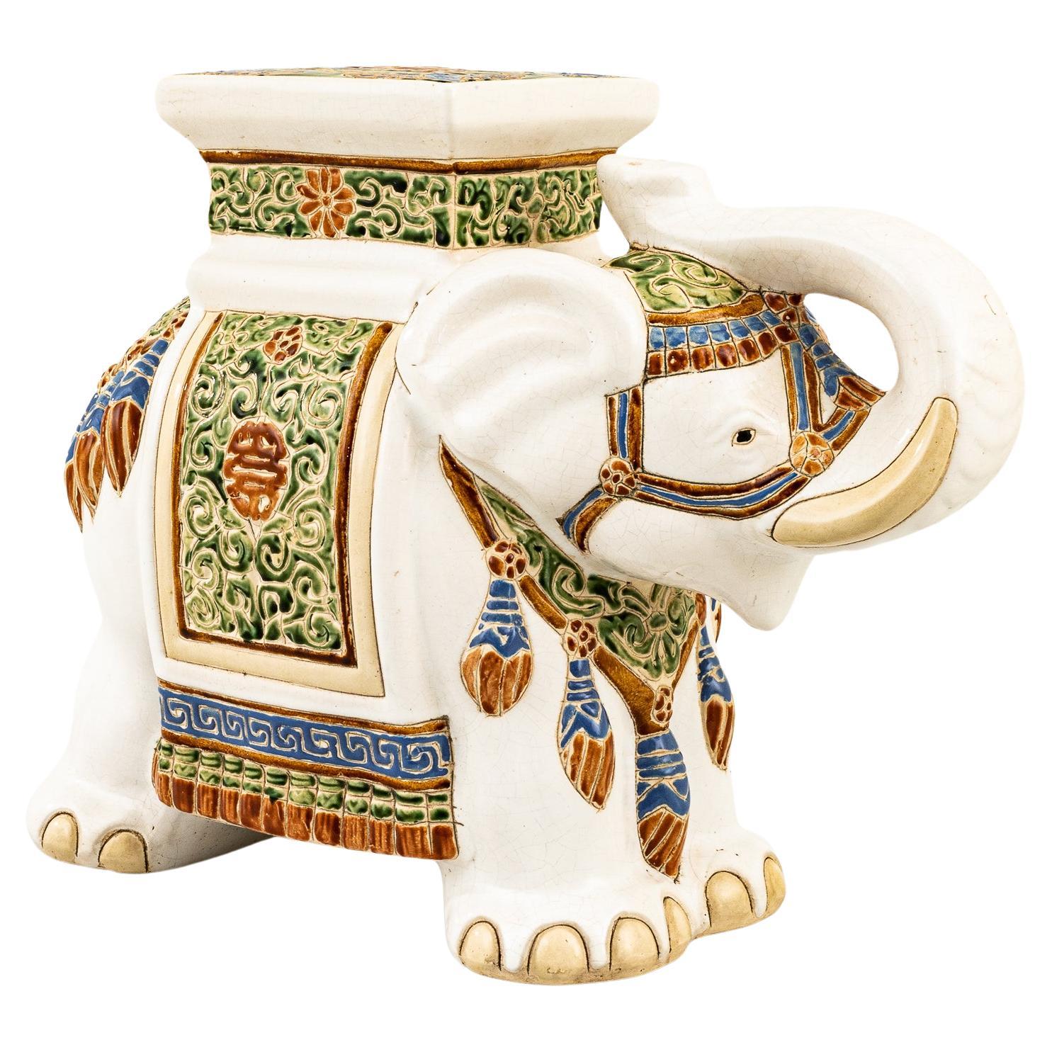 1960s French Ceramic Elephant at 1stDibs | vintage ceramic elephants