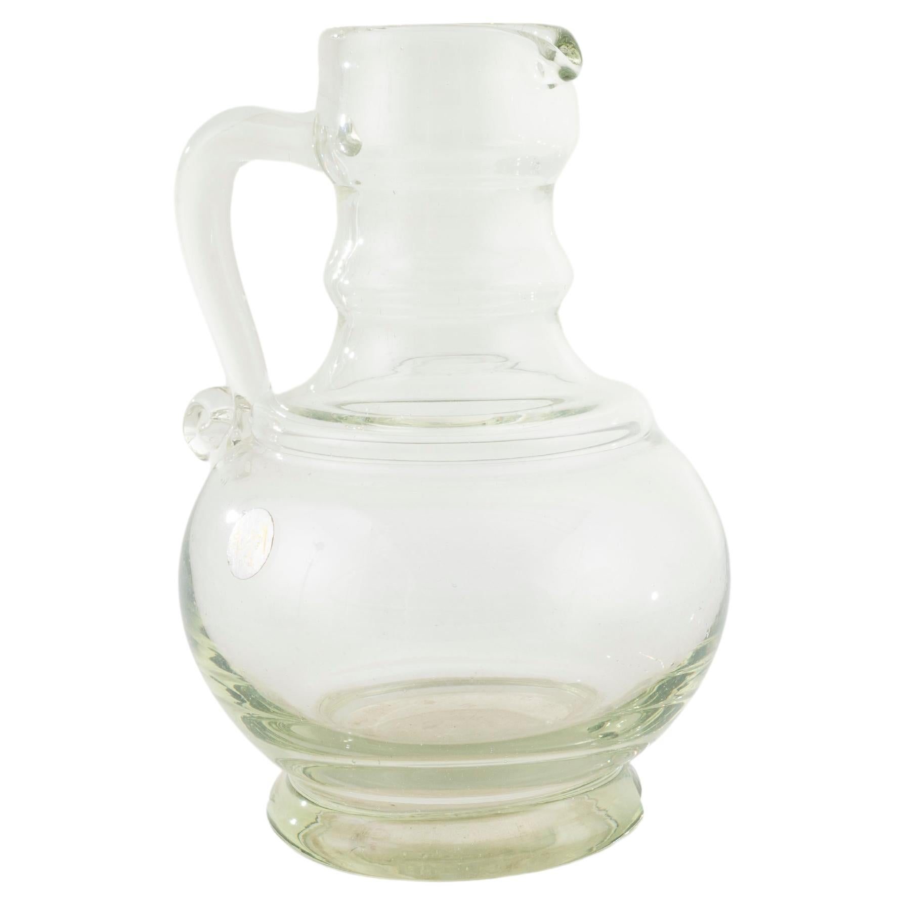 1960s French Glass Jug For Sale at 1stDibs