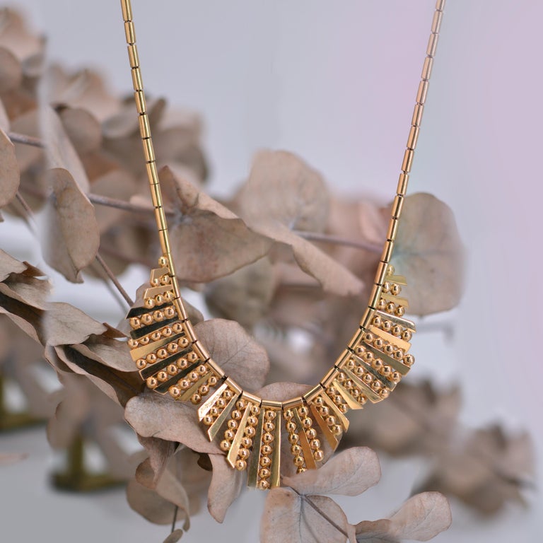 1960s French Gold Necklace with Radiant Motif For Sale at 1stDibs ...