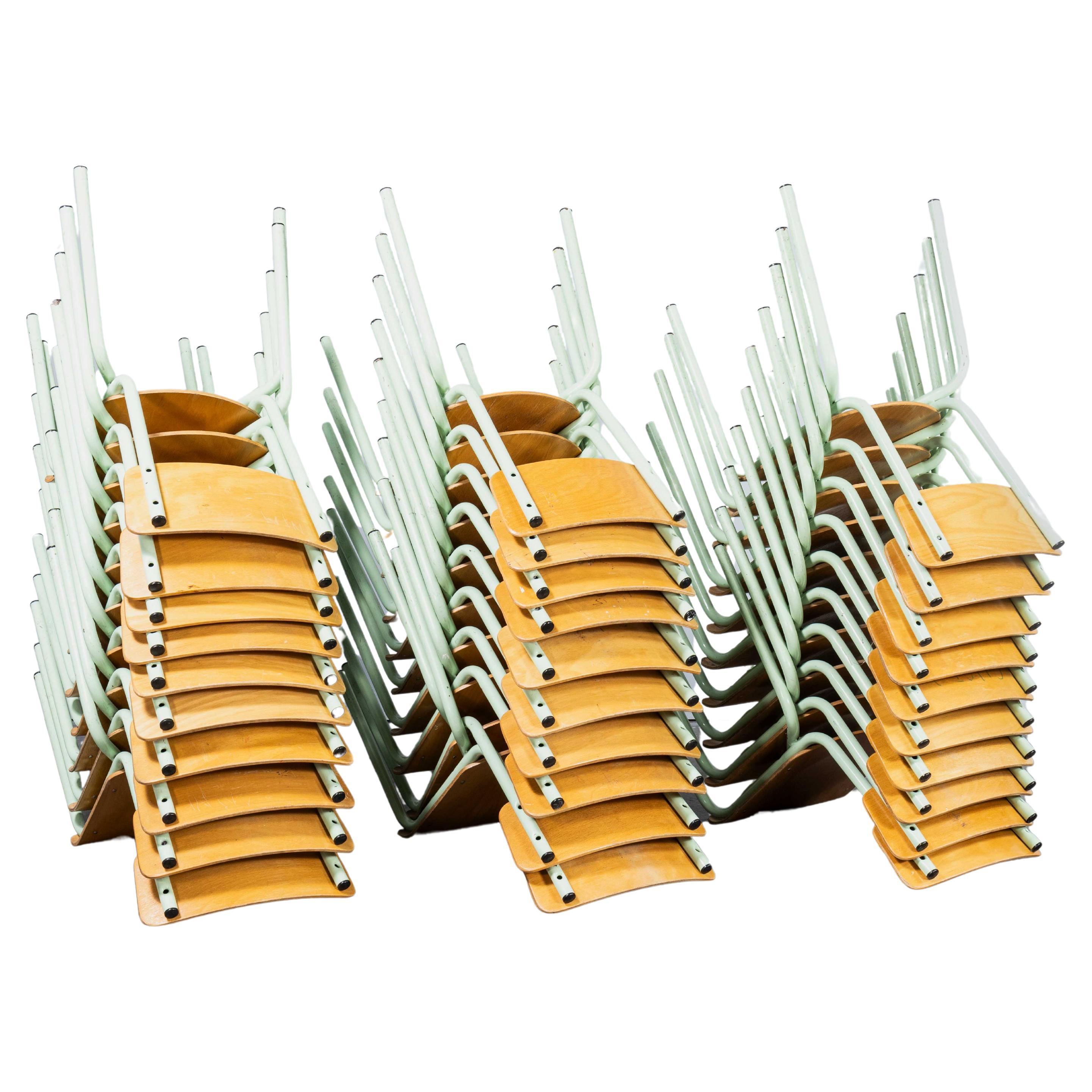 1970s French Mullca Stacking, Dining Chairs, Yellow 510, Various ...