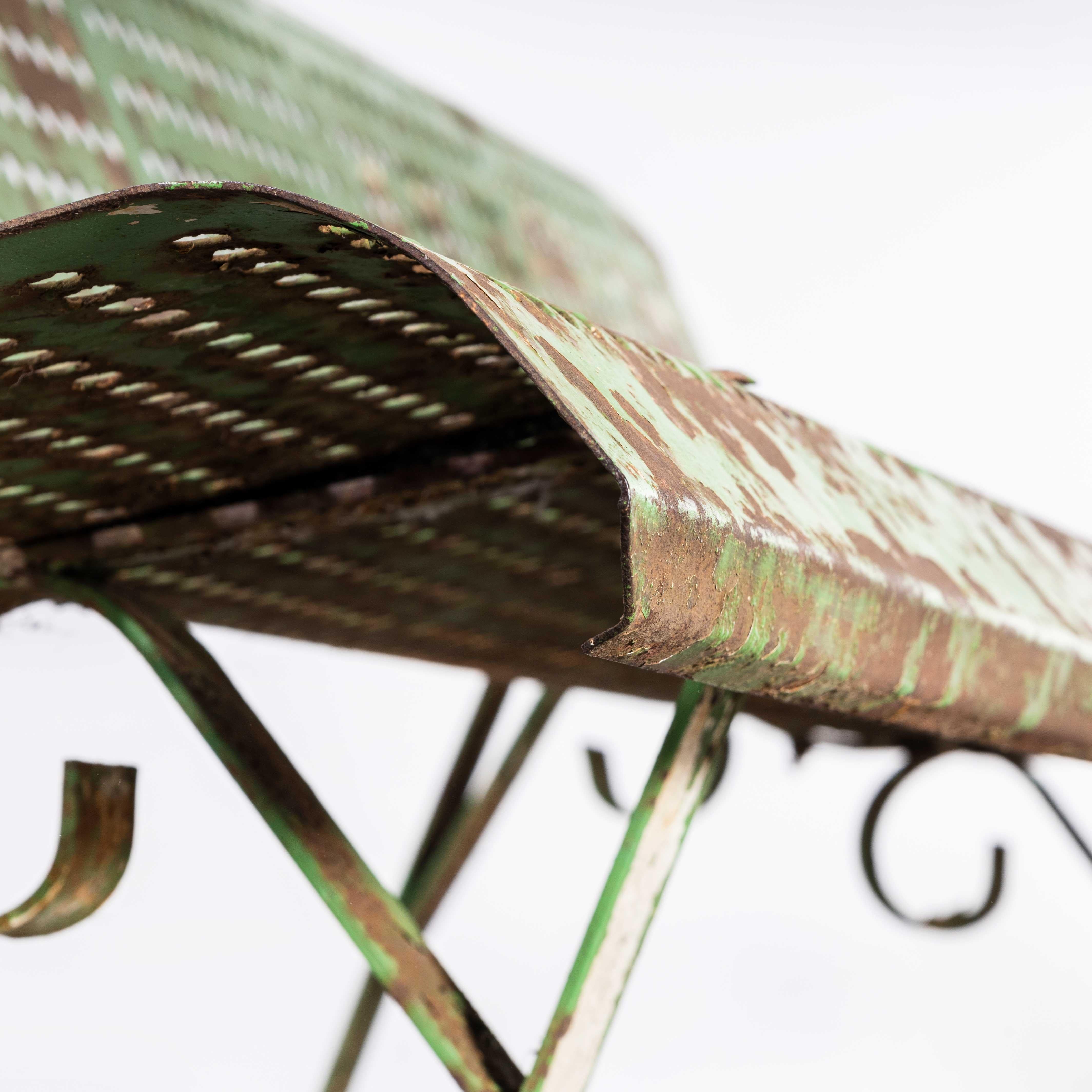 1960's French Municipal Garden Bench - Scroll Feet For Sale at 1stDibs