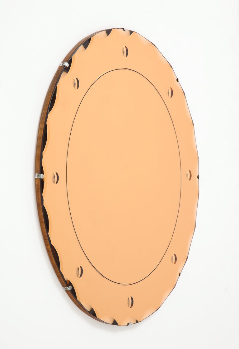 1960s French Peach Color Mirror at 1stDibs