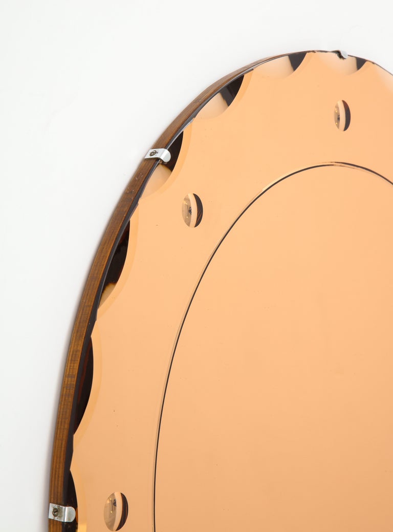 1960s French Peach Color Mirror at 1stDibs