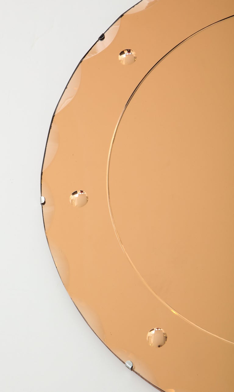 1960s French Peach Color Mirror at 1stDibs