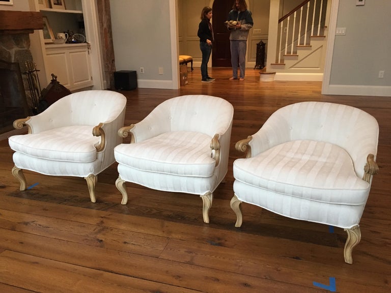 1960s French Rococo Style Low Bergere Chair at 1stDibs | rococo bergere ...