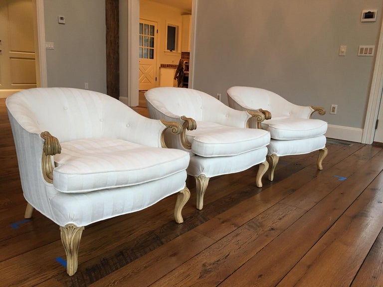 1960s French Rococo Style Low Bergere Chair at 1stDibs | rococo bergere ...